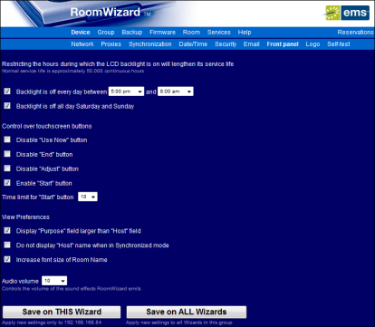 Configure Steelcase RoomWizard
